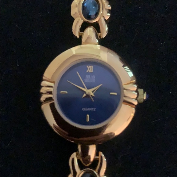 Nolan Miller | Accessories | Vintage Nolan Miller Faux Sapphire Watch ...